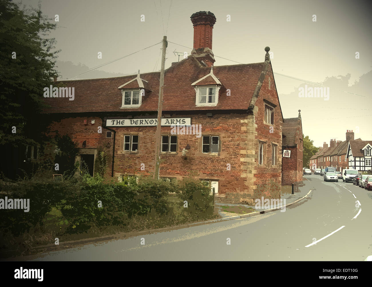 The Vernon Arms in Sudbury. Inn, built in 1671 and named after George ...