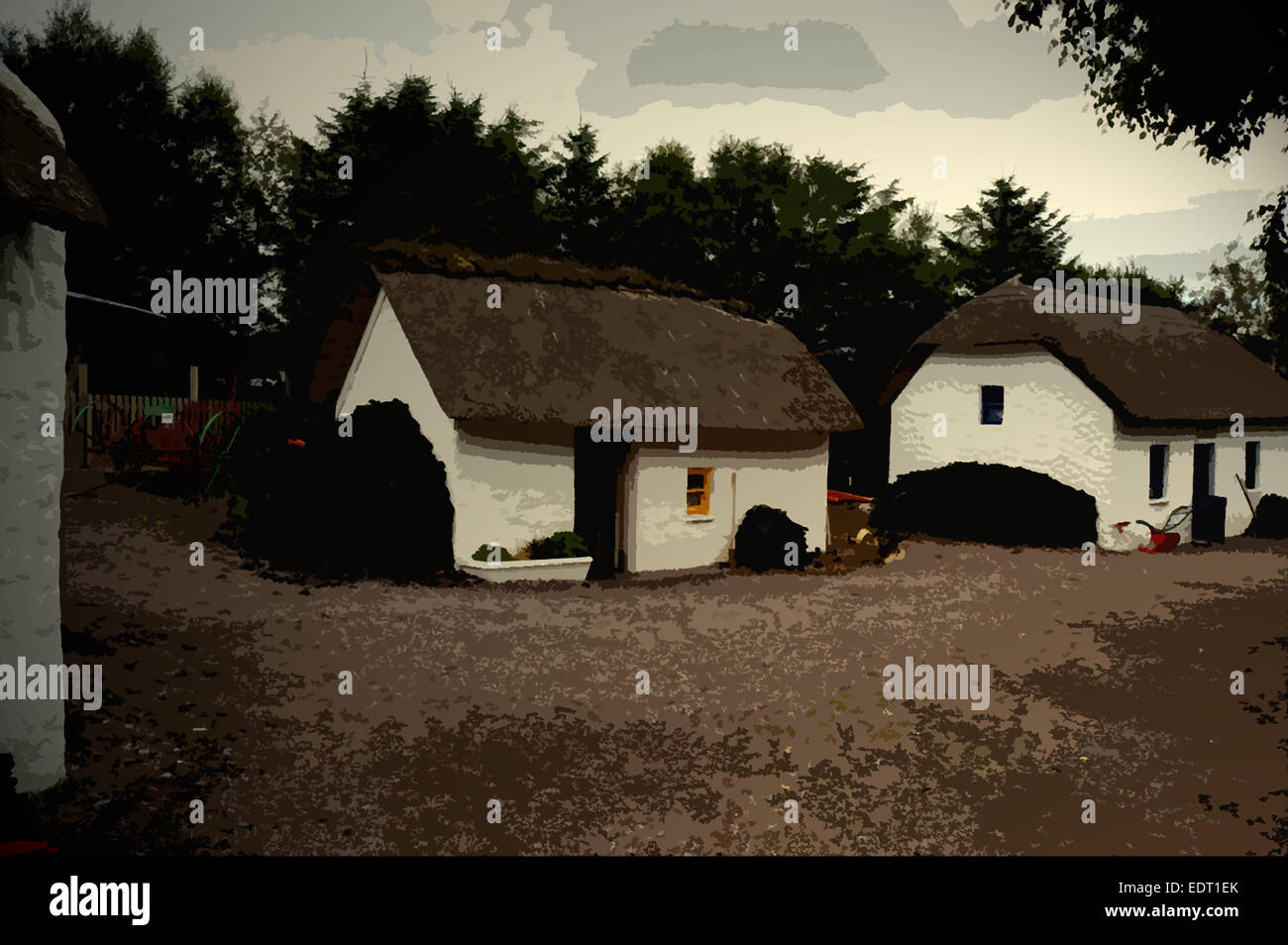 Kerry Bog Village Museum, Ring of Kerry., Artist: Francis Philips Stock ...