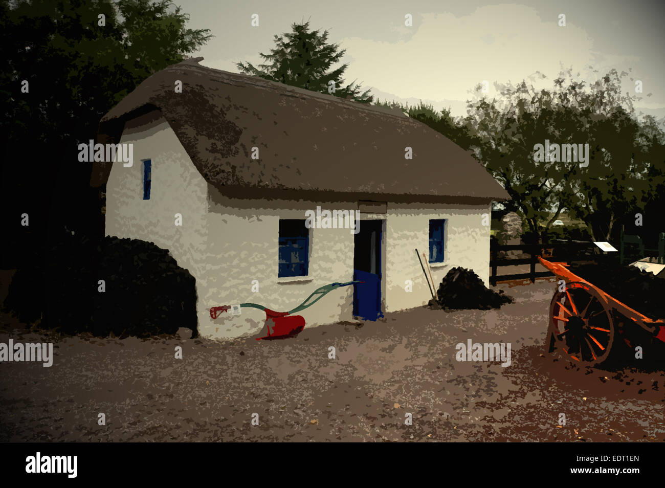 Kerry Bog Village Museum, Ring of Kerry., Artist: Francis Philips Stock ...