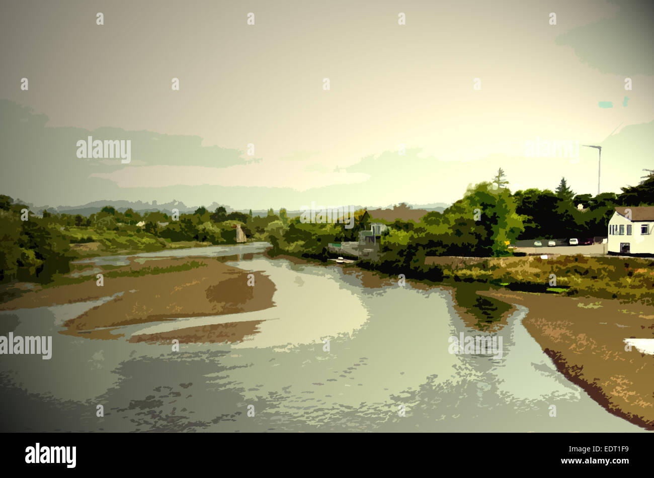The River Laune, Killorglin, near to Cill Orglan, Hillville, Reen and ...