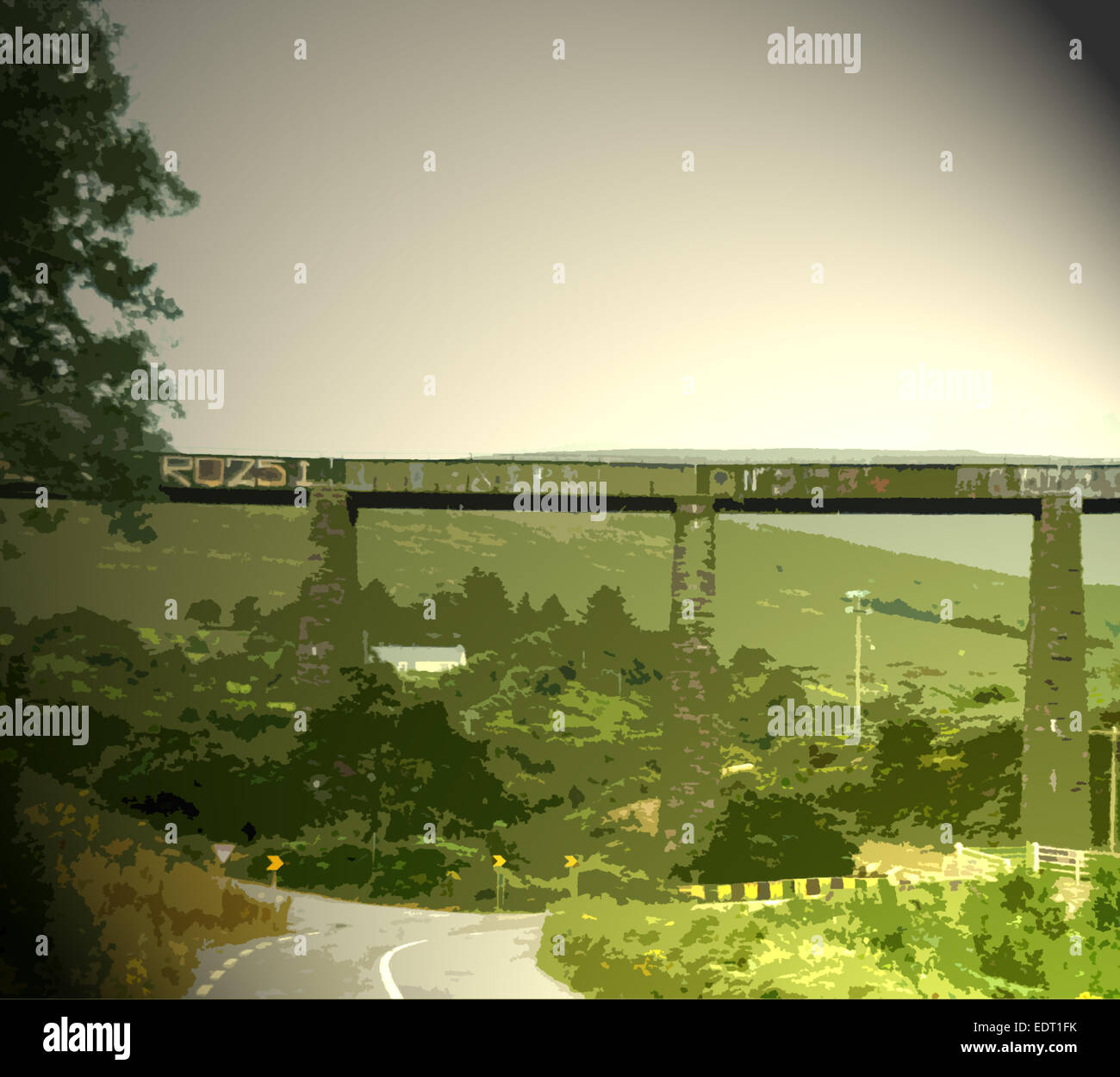 Gleenk Viaduct on the Ring of Kerry, 3 km from Kells, Kerry, Ireland ...