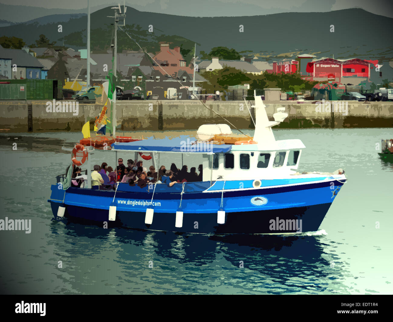 Boats go out into the harbour to see Fungi the Dolphin., Artist ...
