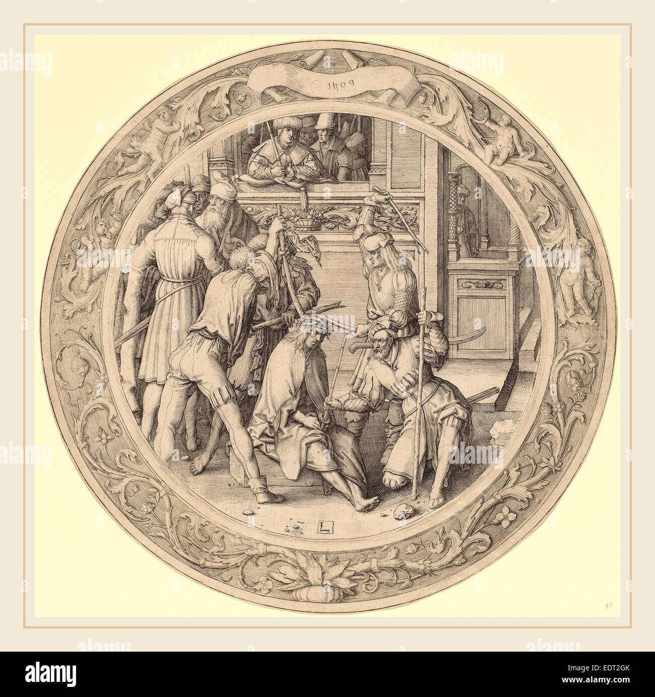 Lucas van Leyden (Netherlandish, 1489-1494-1533), Christ Crowned with ...