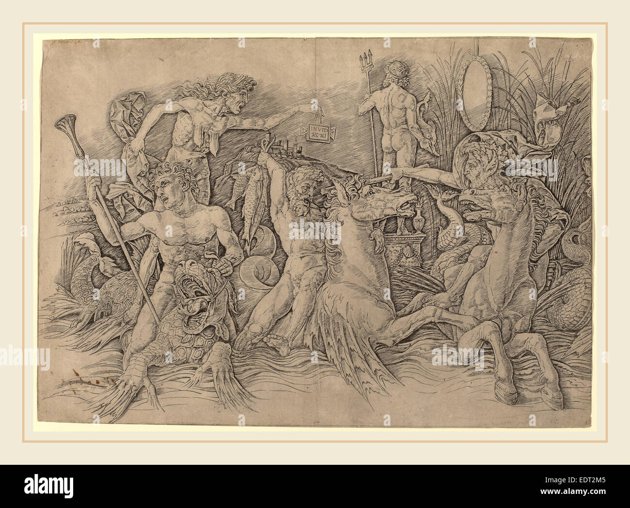 Andrea Mantegna (Italian, c. 1431-1506), Battle of the Sea Gods [left ...