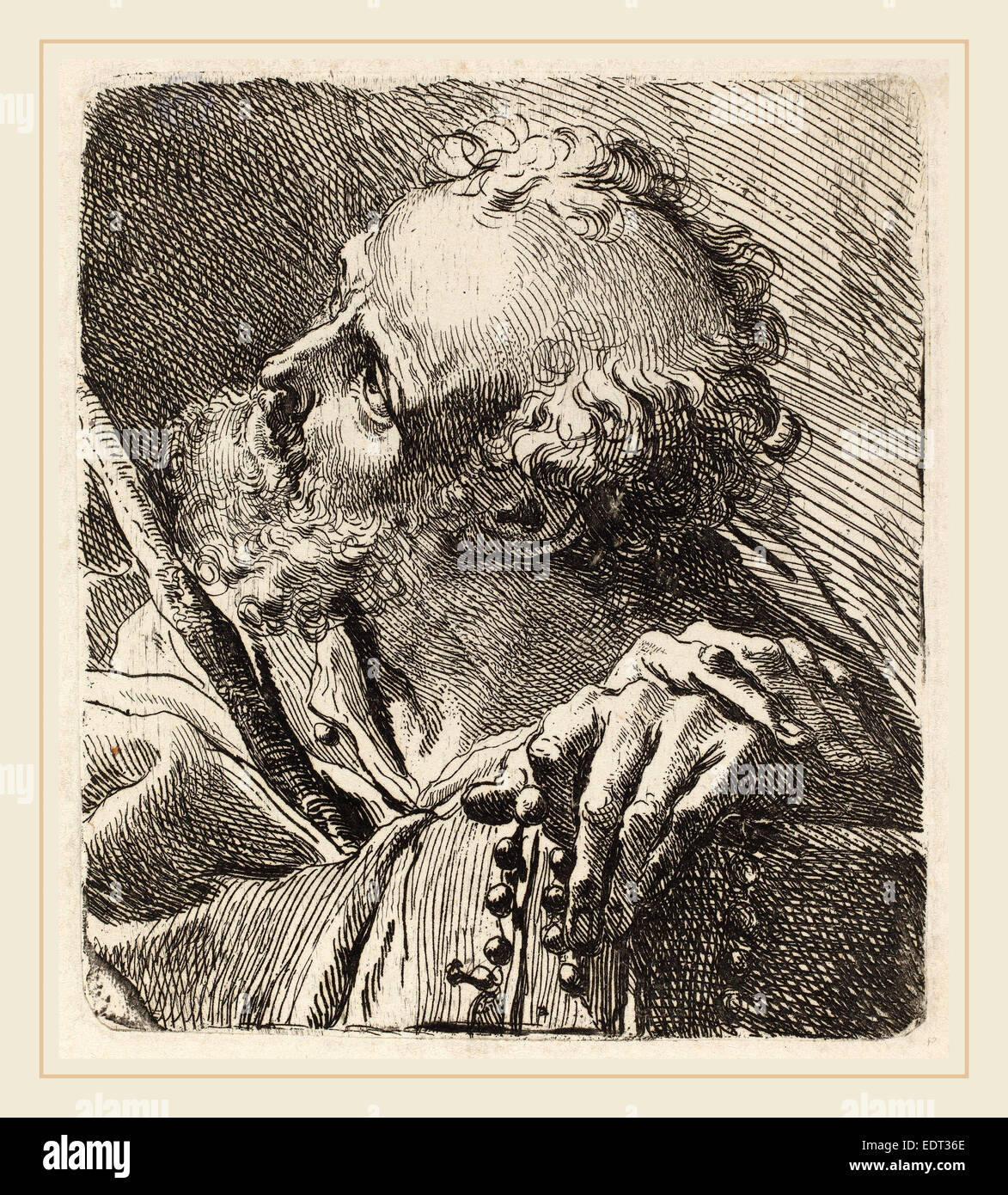 Gaetano Gandolfi (Italian, 1734-1802), Bust of a Saint, etching Stock ...