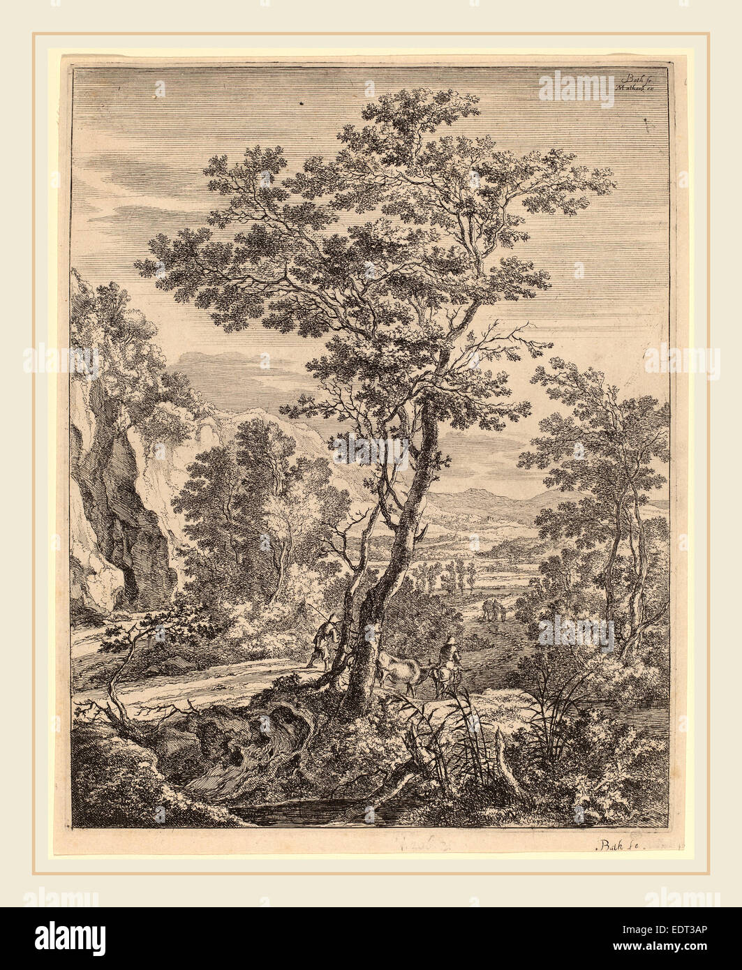 Jan Both (Dutch, 1615-1618-1652), The Large Tree, etching Stock Photo ...
