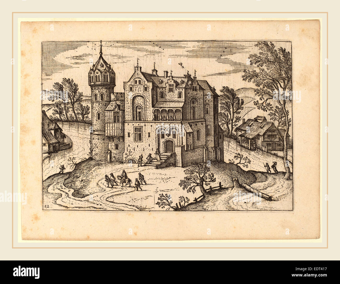 Netherlandish 16th Century, Castle by a River, published in or before ...