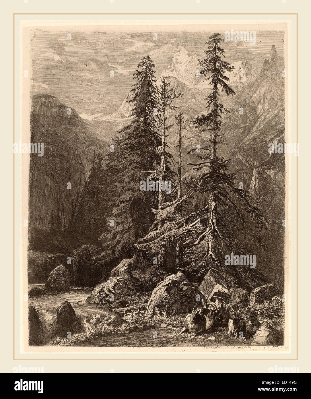 Alexandre Calame, Essais de gravure à l'eau forte par Alexandre Calame ...