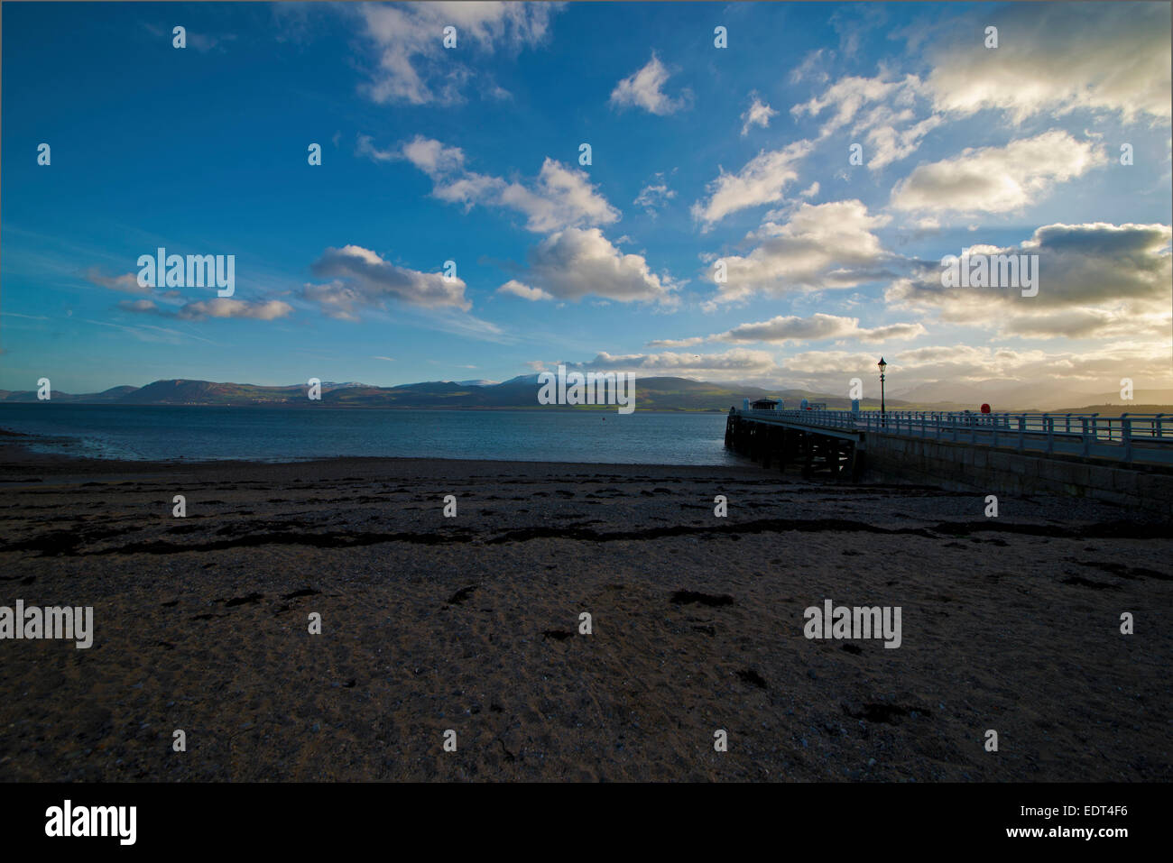 Beaumaris beach/pier Anglesey North Wales Uk Stock Photo - Alamy