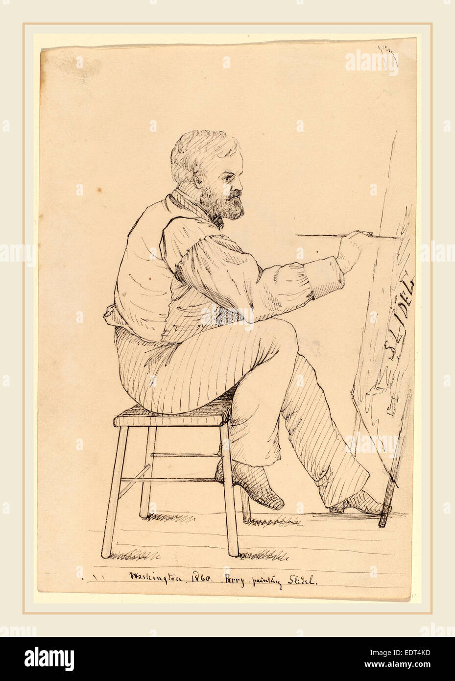 John Quincy Adams Ward, Sketch Class Series-E.W. Perry, American, 1830 ...