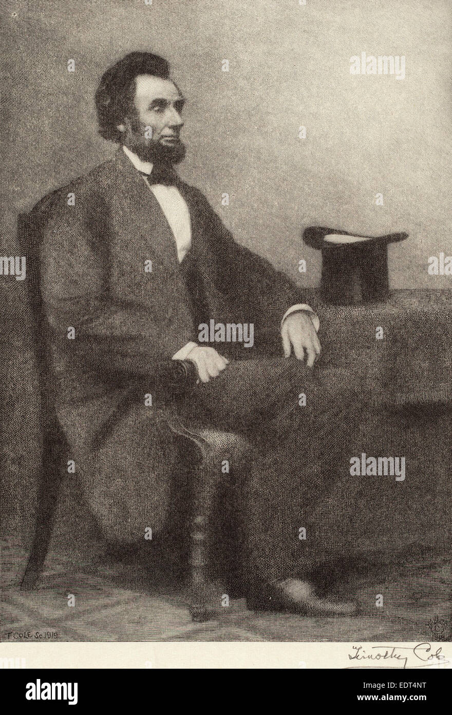 Timothy Cole, Abraham Lincoln, American, 1852 - 1931, 1919, wood ...