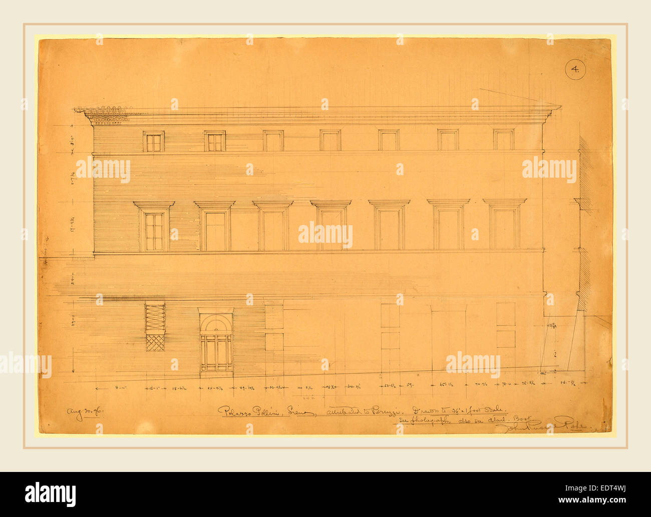 John Russell Pope, Palazzo Pollini, Siena, Attributed to Peruzzi ...