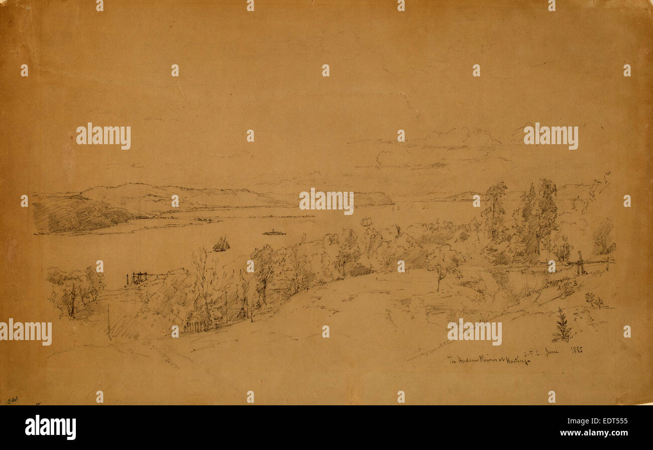 Jasper Francis Cropsey, The Hudson River at Hastings, American, 1823 ...