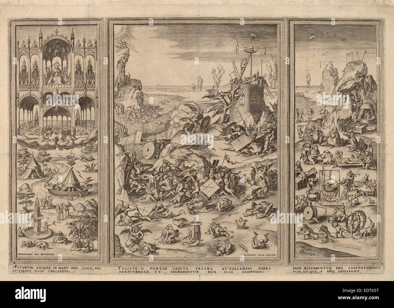 Netherlandish 16th Century after Hieronymus Bosch, Hieronymus Cock (publisher), The Last ...