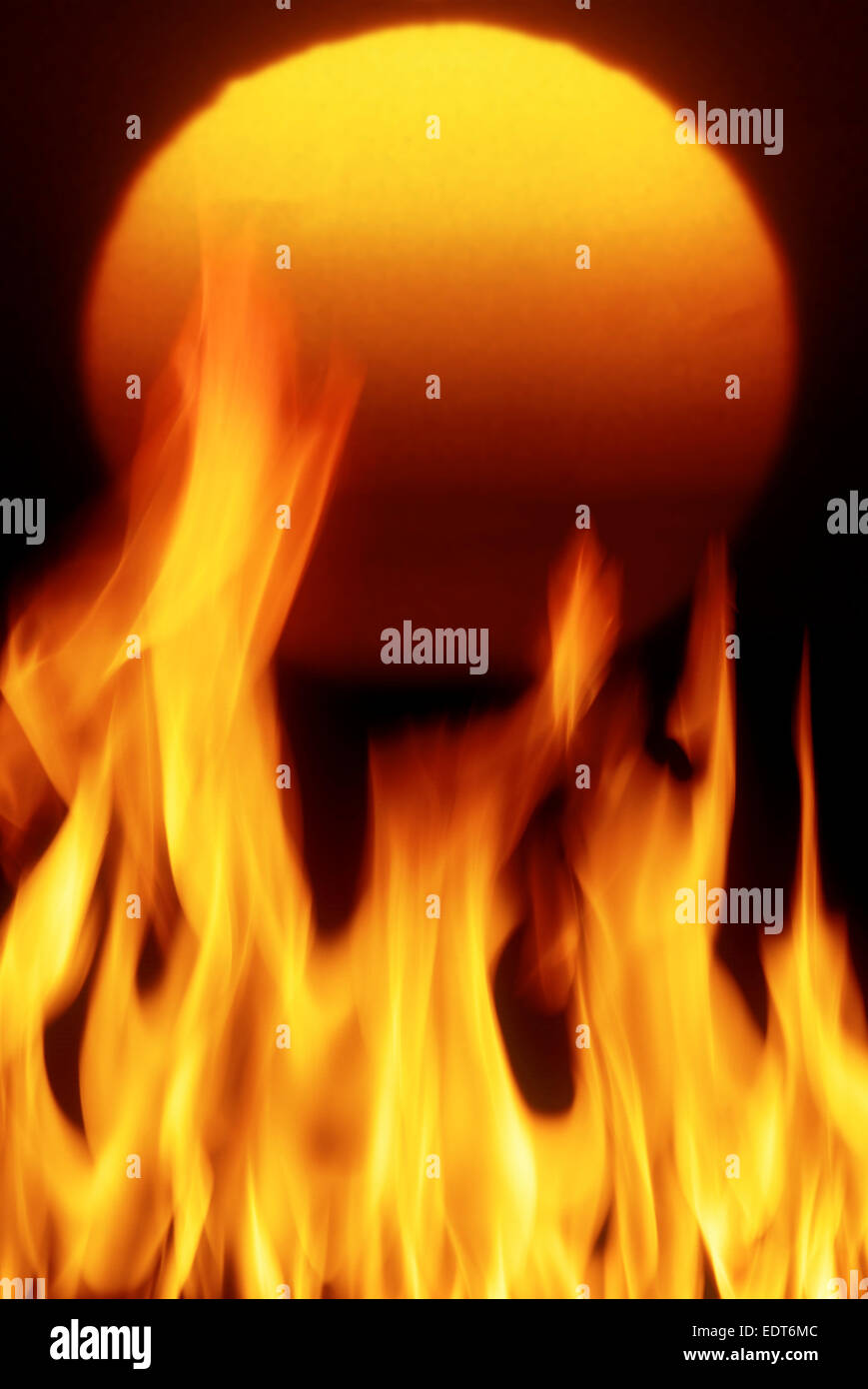 Flames & Sun Heat Stock Photo - Alamy