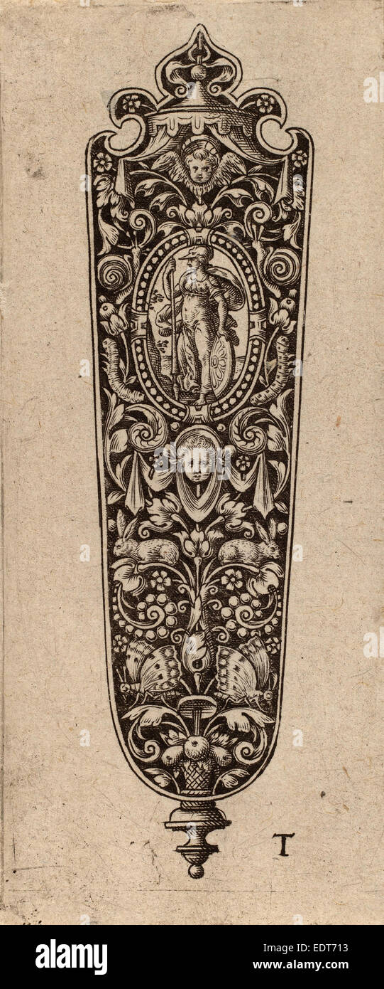 Theodor de Bry (Flemish, 1528 - 1598), Ornament, engraving Stock Photo ...