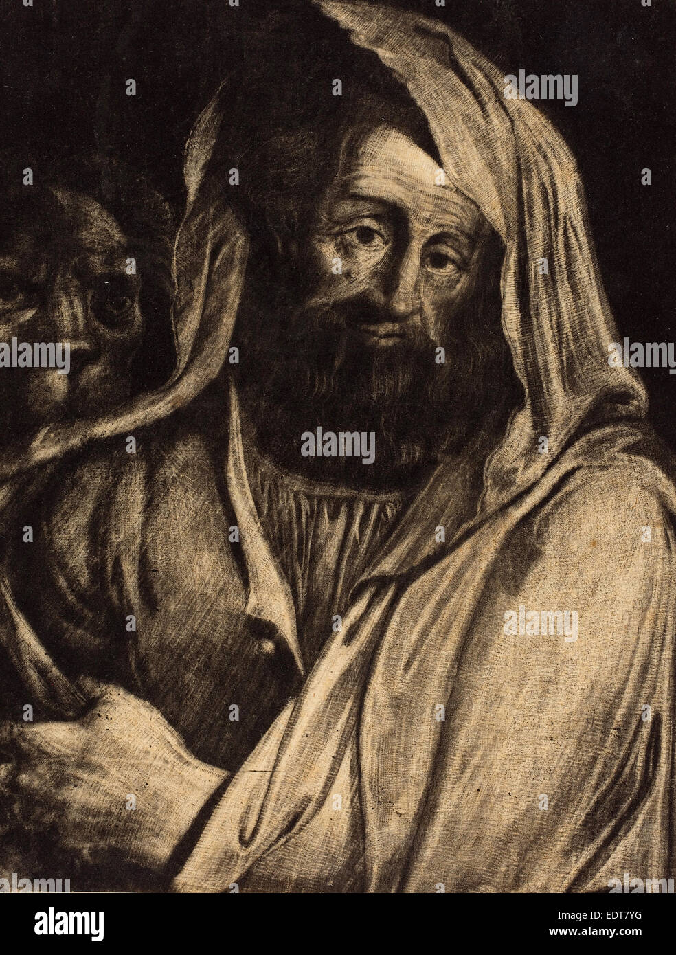 Jodocus Bickart (German, 1600 - 1672), Saint Mark, mezzotint Stock ...