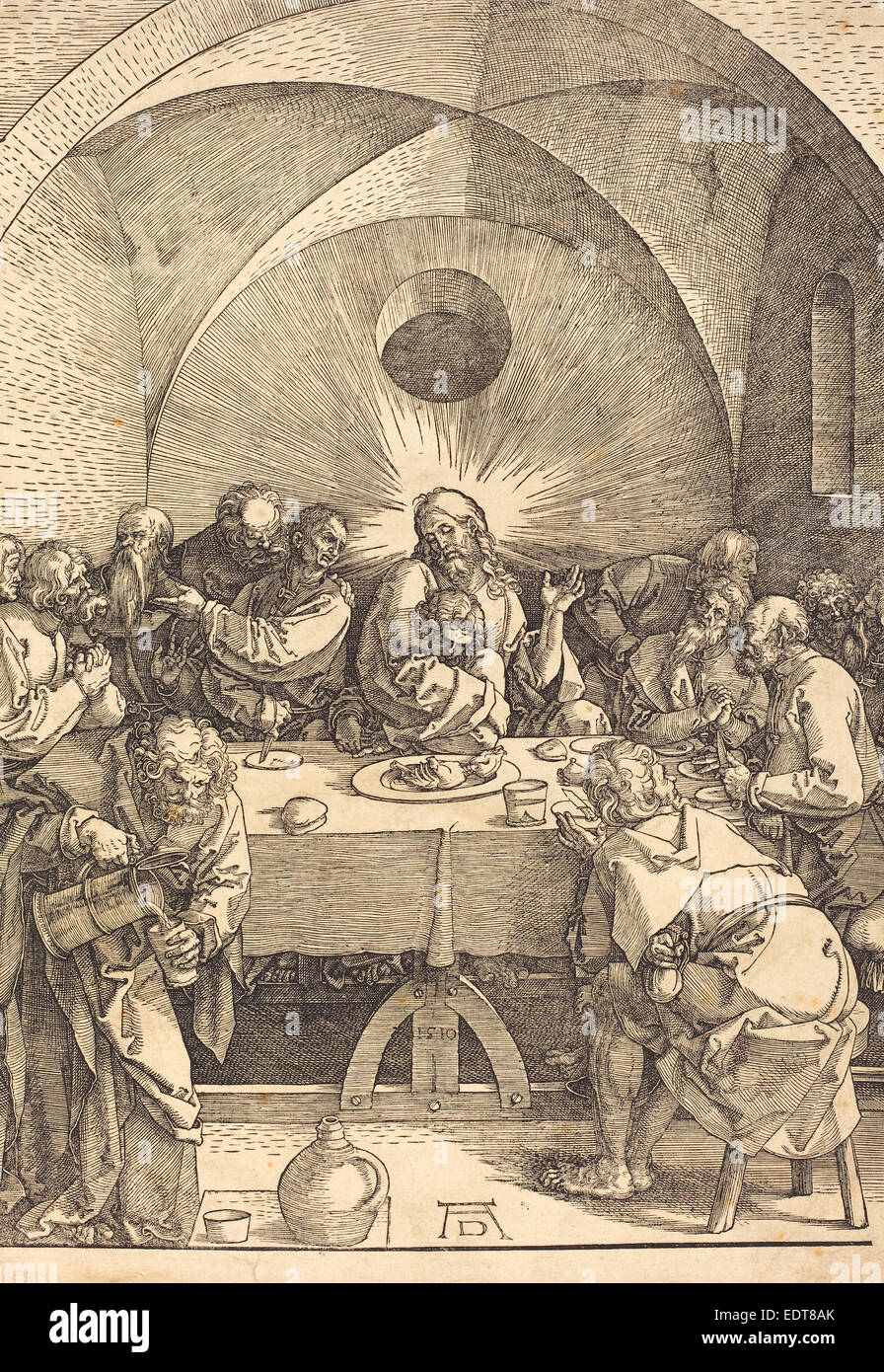 Albrecht Dürer (German, 1471 - 1528), The Last Supper, 1510, woodcut ...