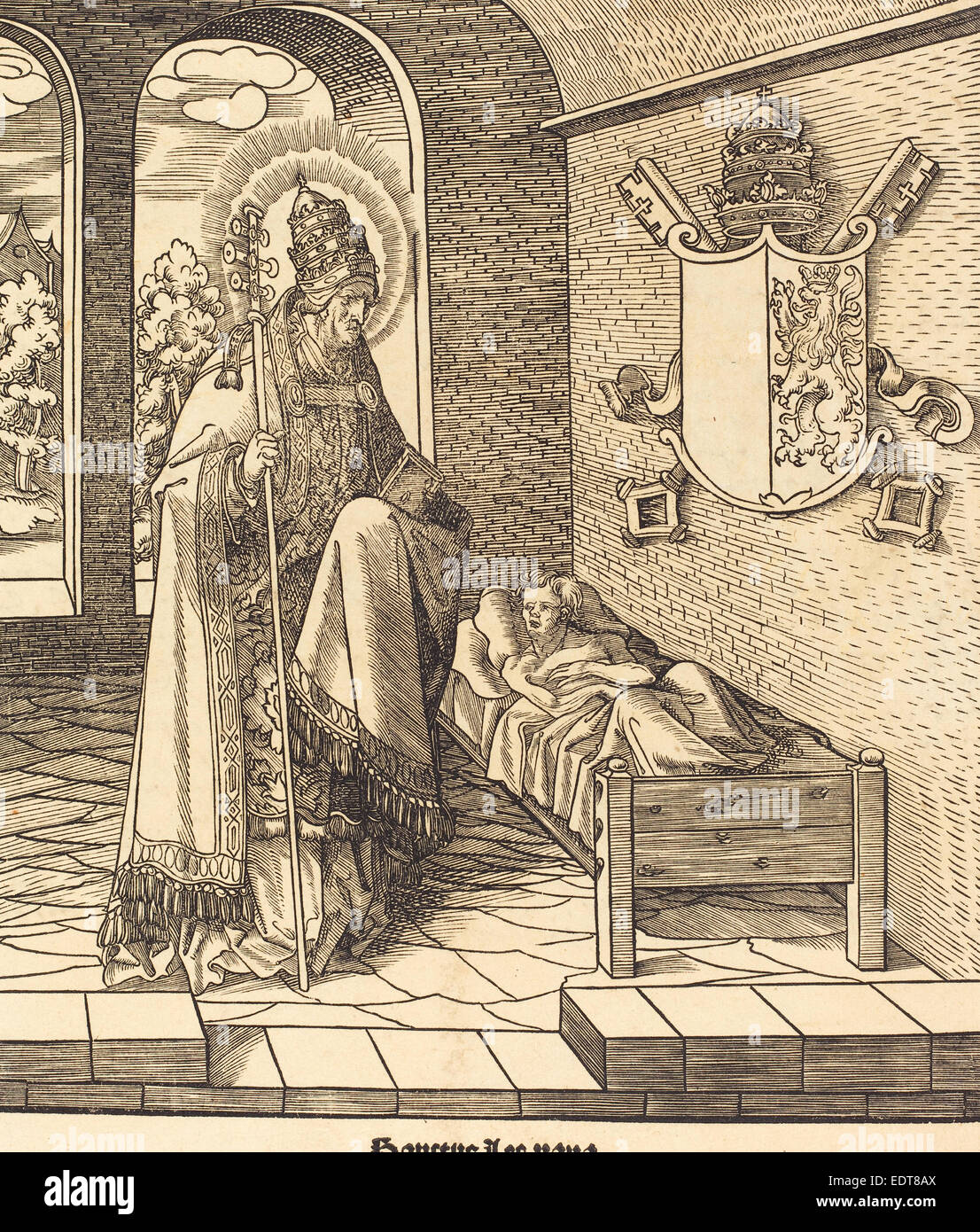 Leonhard Beck (German, c. 1480 - 1542), Saint Leo (Pope Leo IX), 1516 ...