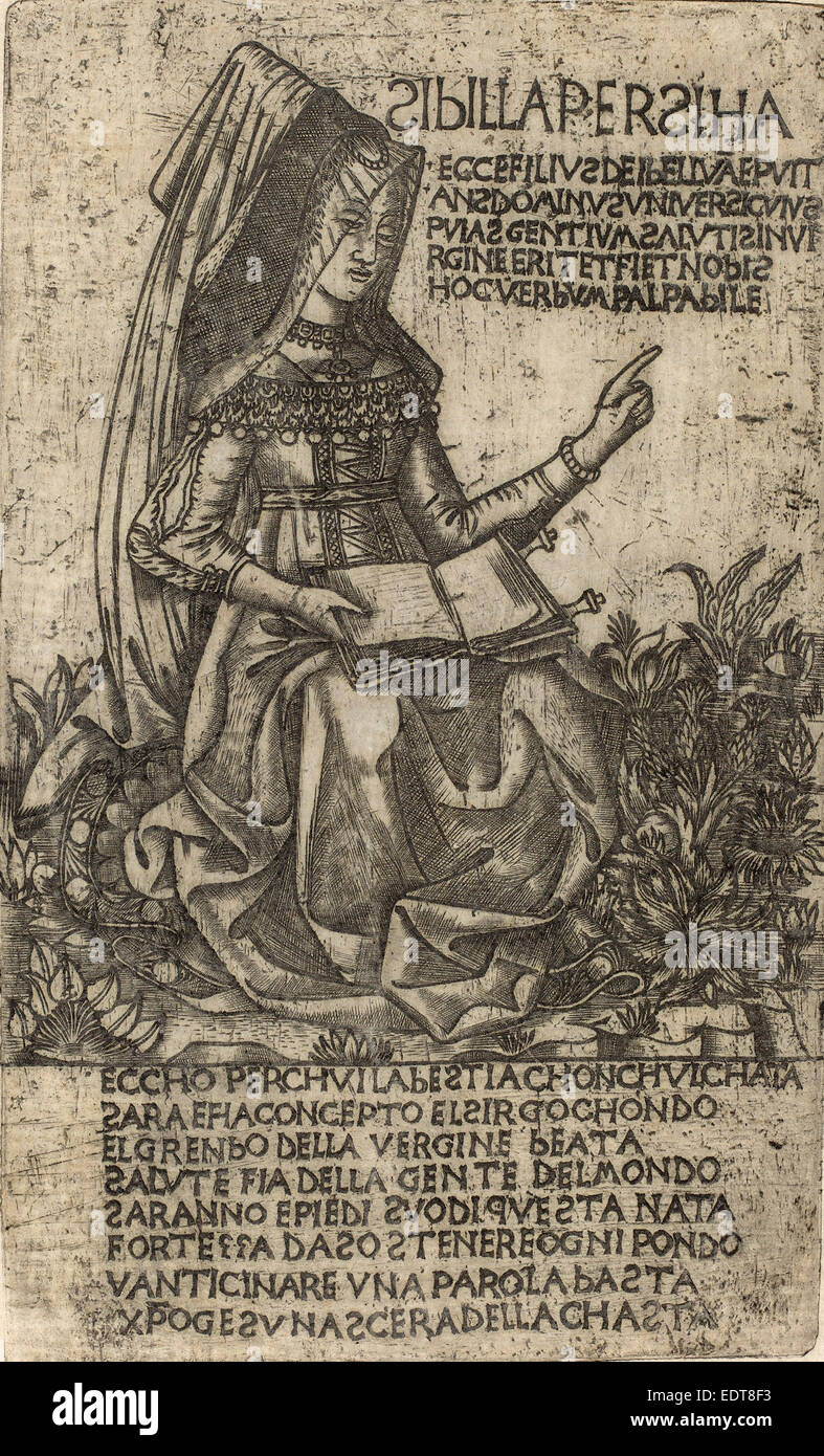 after Baccio Baldini, Persian Sibyl, early 15th century, engraving ...