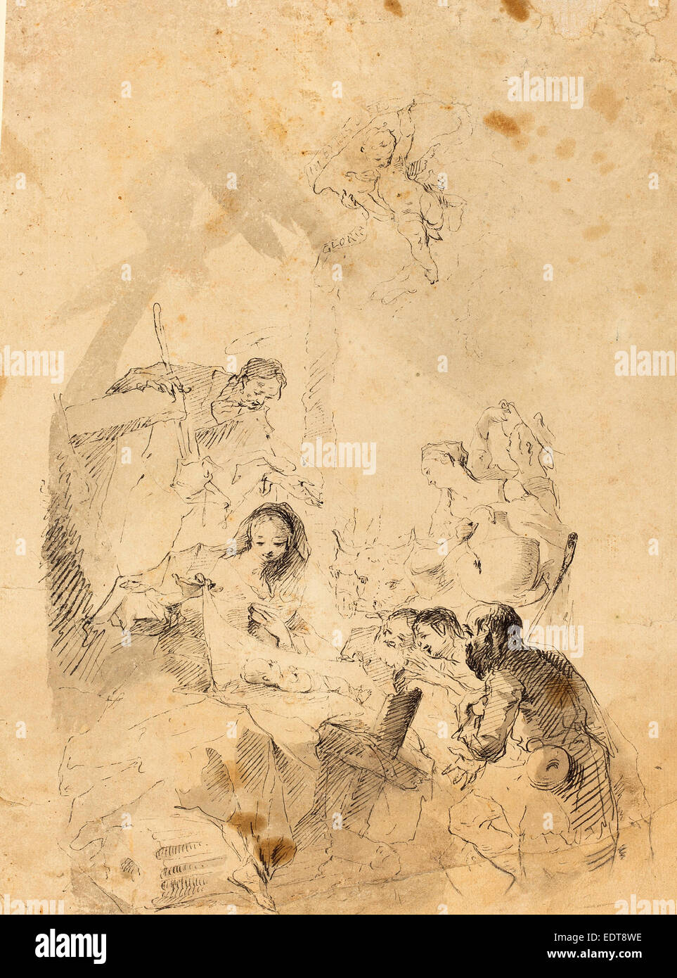 Franz Anton Maulbertsch (Austrian, 1724 - 1796), The Adoration of the ...