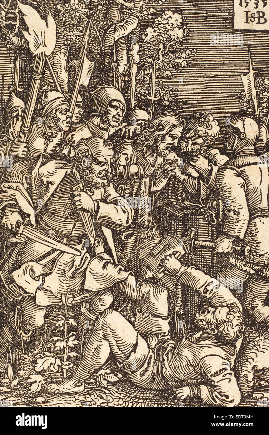 Sebald Beham (German, 1500 - 1550), Christ Taken Captive, 1535, woodcut ...