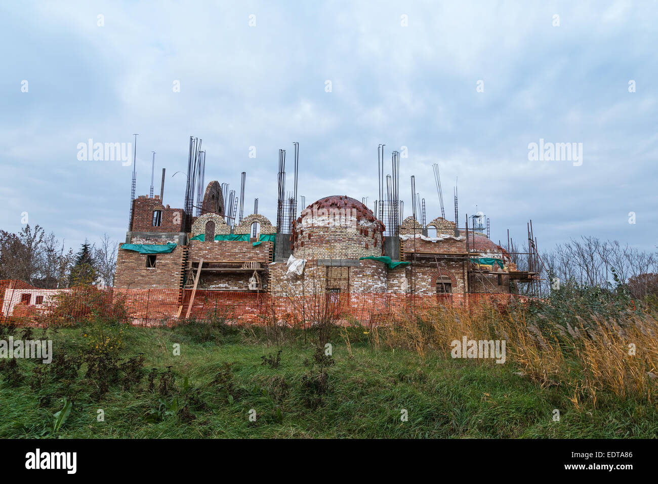 Orthodox Church under construction Stock Photo - Alamy