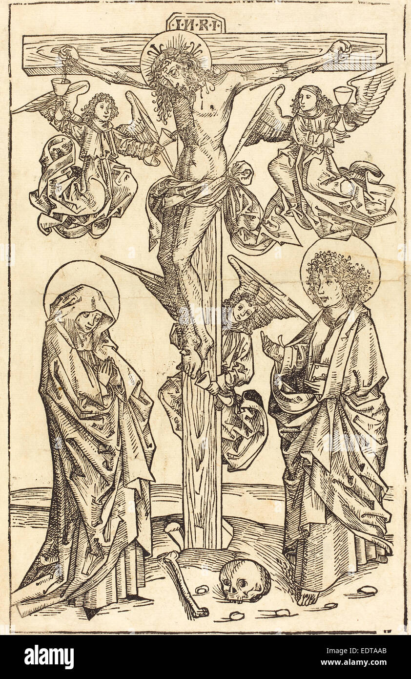 German 15th Century, Christ on the Cross with Angels, 1490-1500 ...