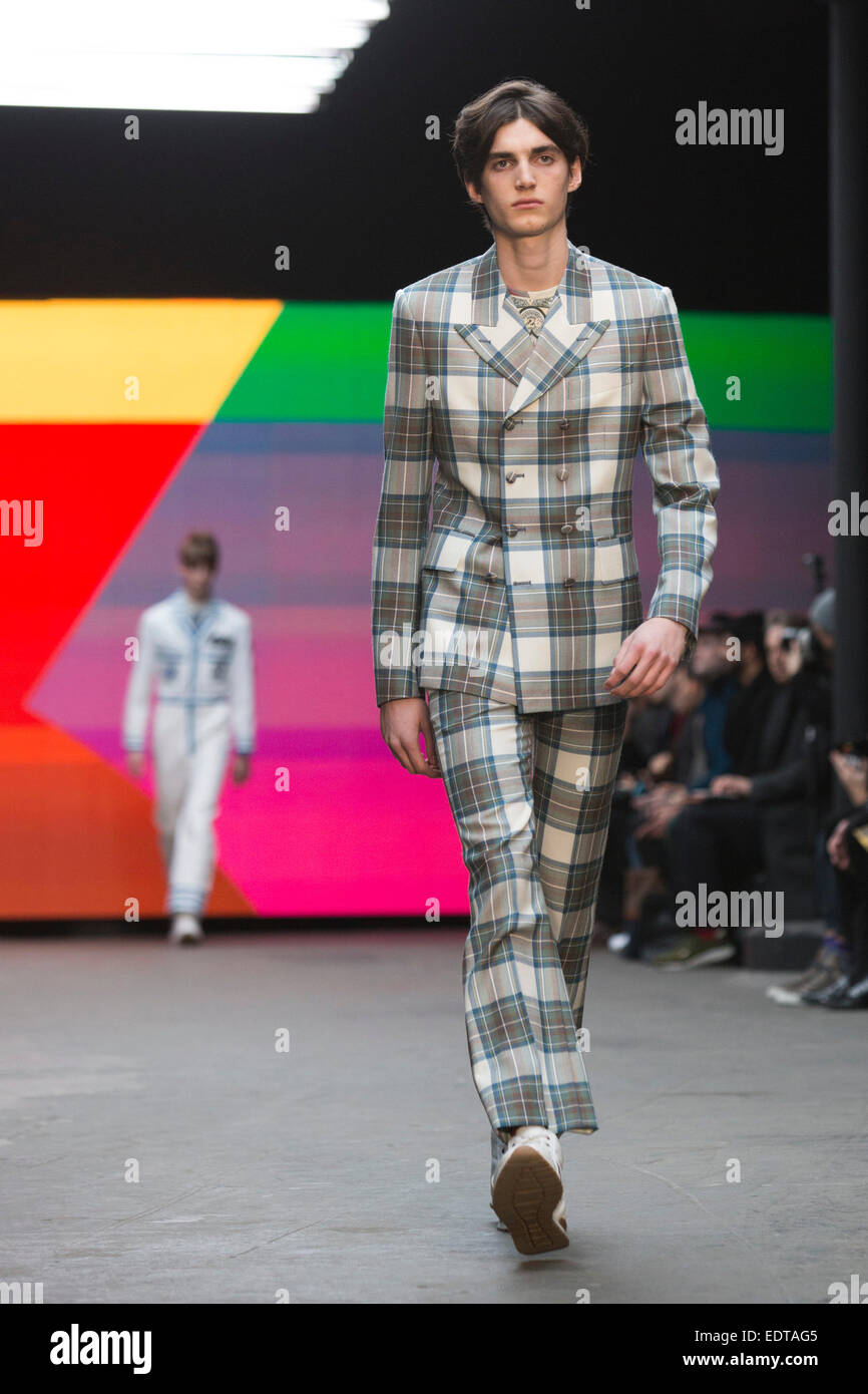 London, UK. 9 January 2015. The runway show of Topman Design at the ...