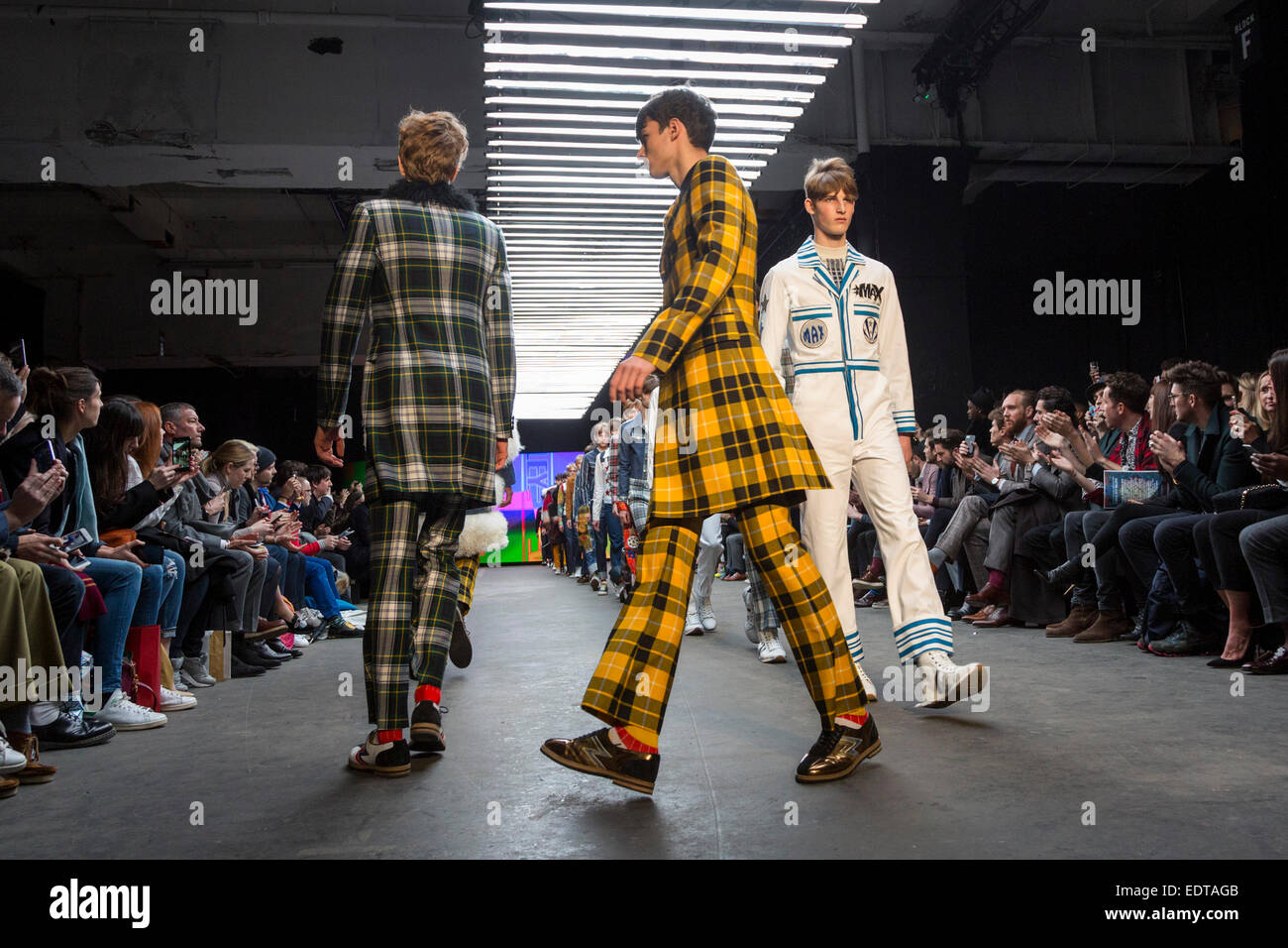 London, UK. 9 January 2015. The runway show of Topman Design at the ...