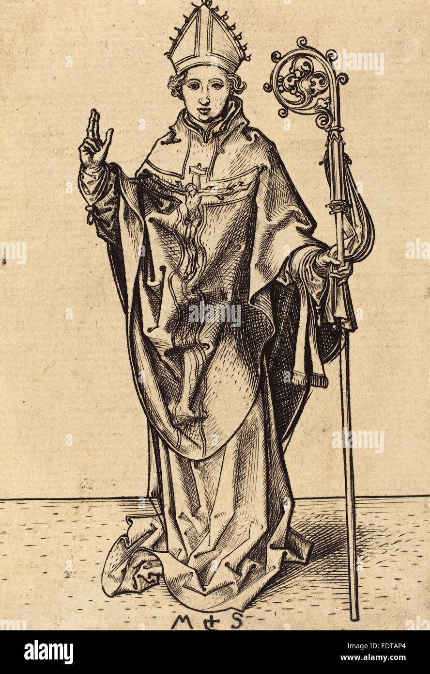Martin Schongauer (German, c. 1450 - 1491), A Bishop, c. 1480-1490 ...