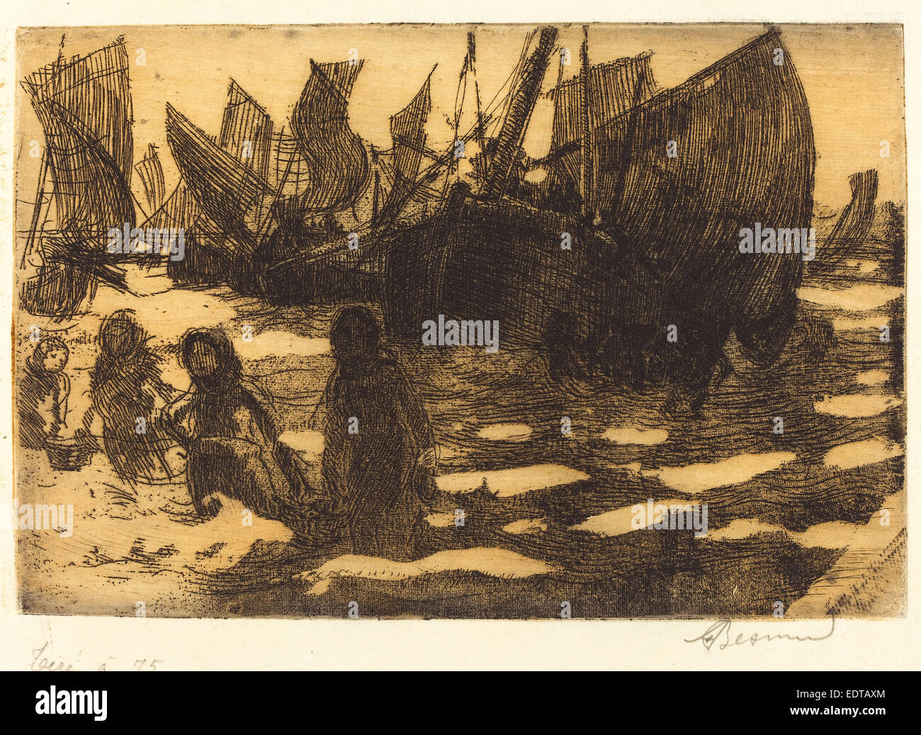 Albert Besnard (French, 1849 - 1934), Small Fishing Boats of Berck ...