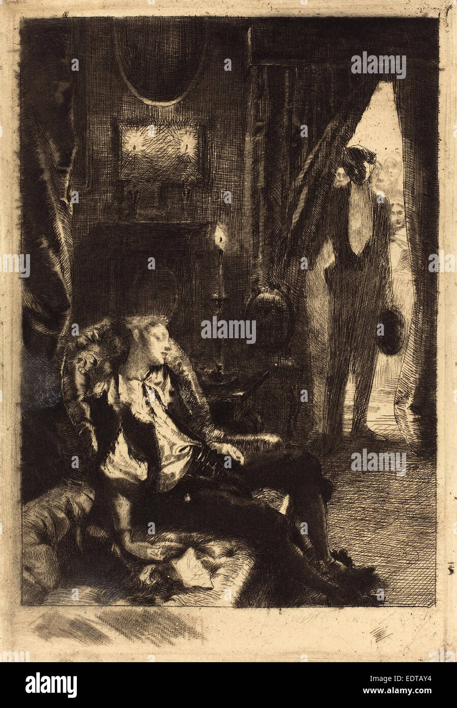 Albert Besnard (French, 1849 - 1934), Iza Sleeping (Le Sommeil d'Iza ...