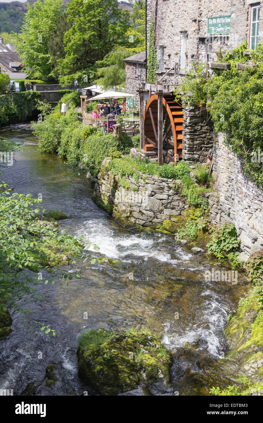 Ambleside in the Lake District with Stock Ghyll running beside the Old ...
