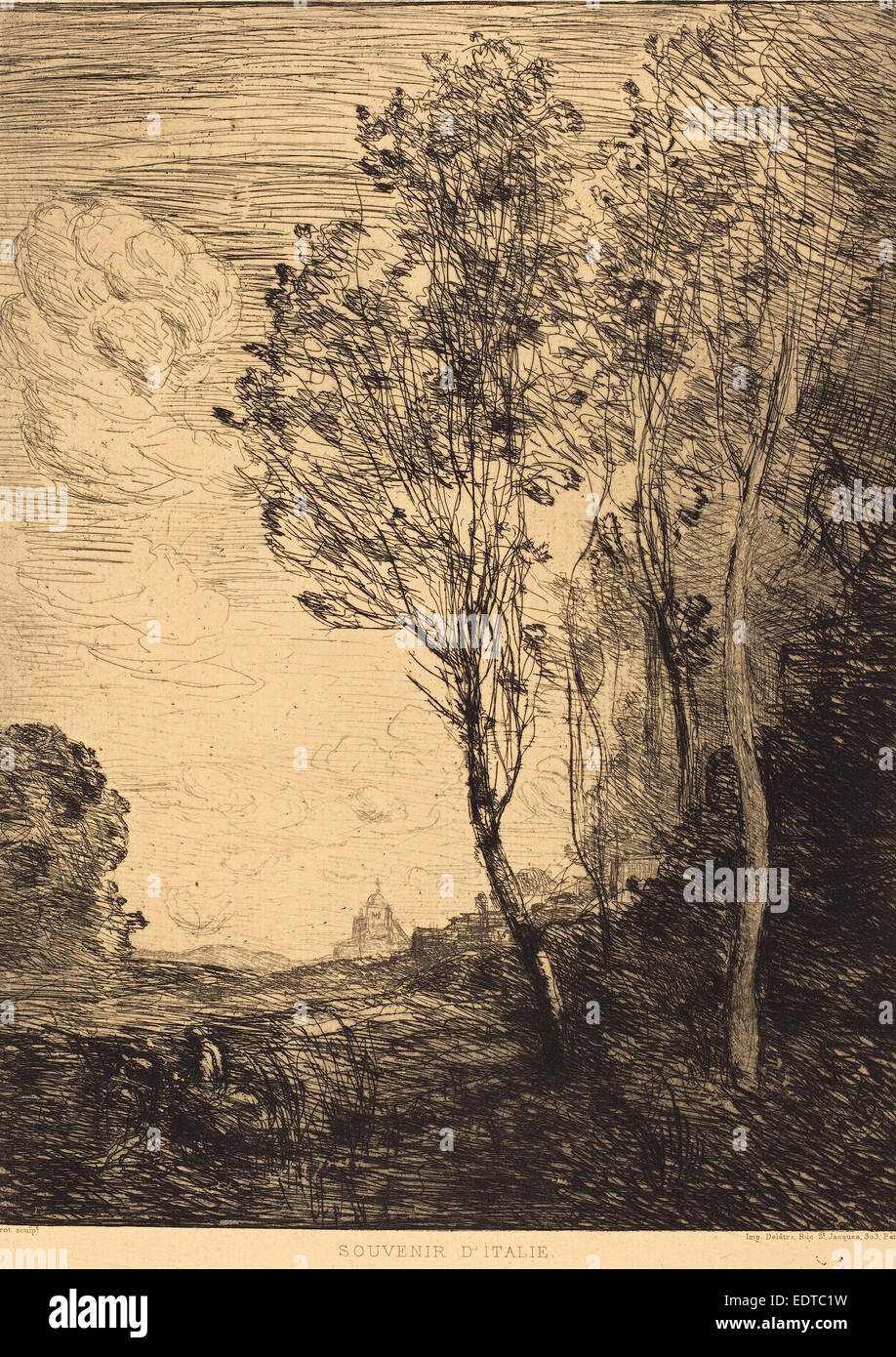 Jean-Baptiste-Camille Corot (French, 1796 - 1875), Souvenir of Italy ...
