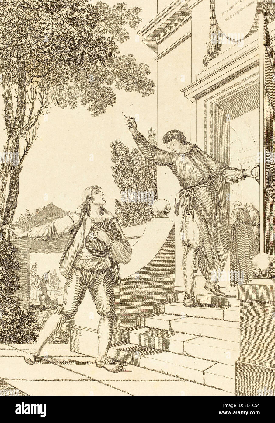 French 18th Century, Alix malade, etching Stock Photo - Alamy