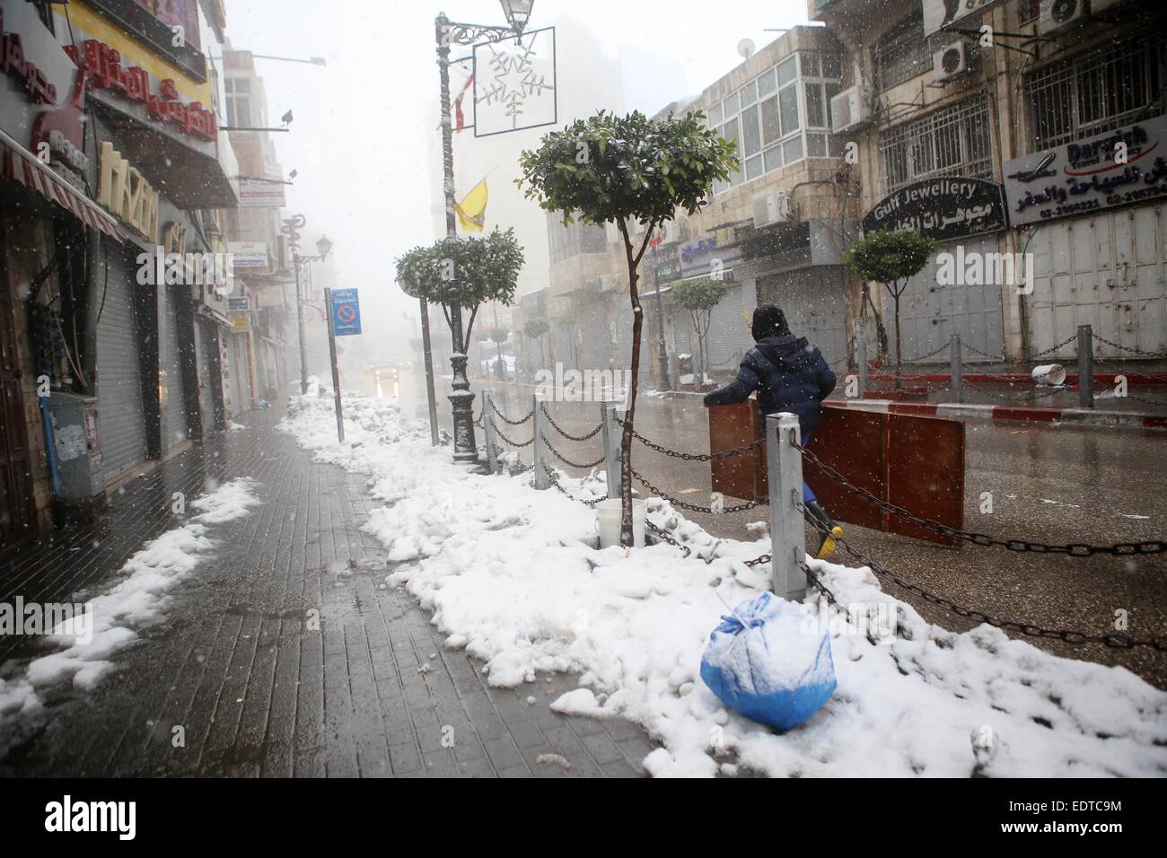 Ramallah, West Bank, Palestinian Territory. 9th Jan, 2015. A ...