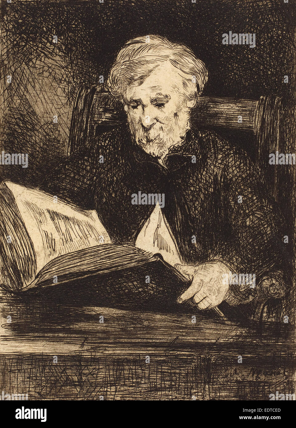 Edouard Manet (French, 1832 - 1883), The Reader (Le liseur), 1861 ...