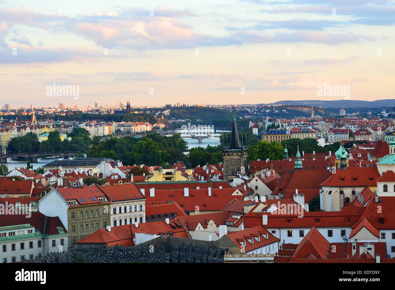 Prague aerial view Stock Photo - Alamy