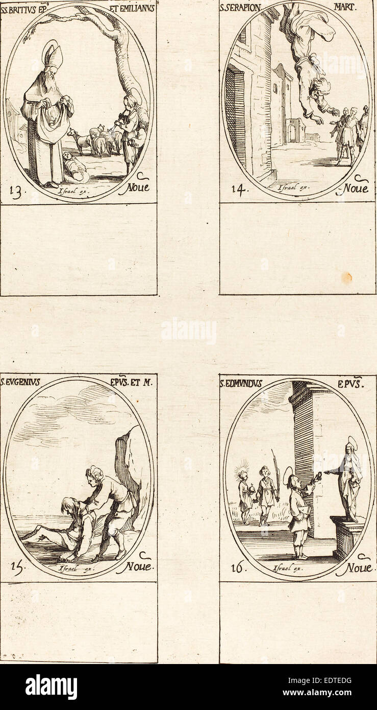 Jacques Callot (French, 1592 - 1635), St. Brice; St. Serapion; St ...