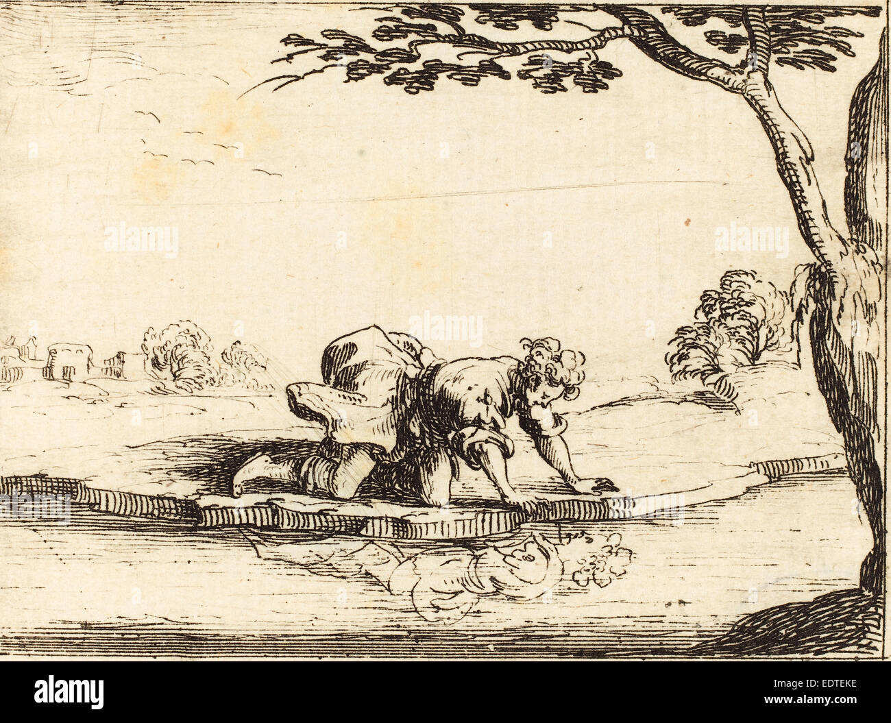 Jacques Callot (French, 1592 - 1635), Narcissus Looking in the Water ...