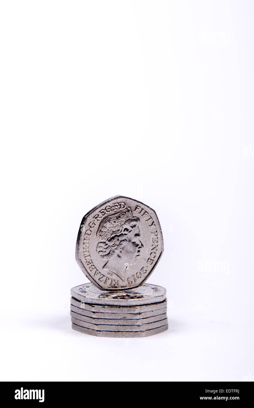 50 pence coin hi-res stock photography and images - Alamy