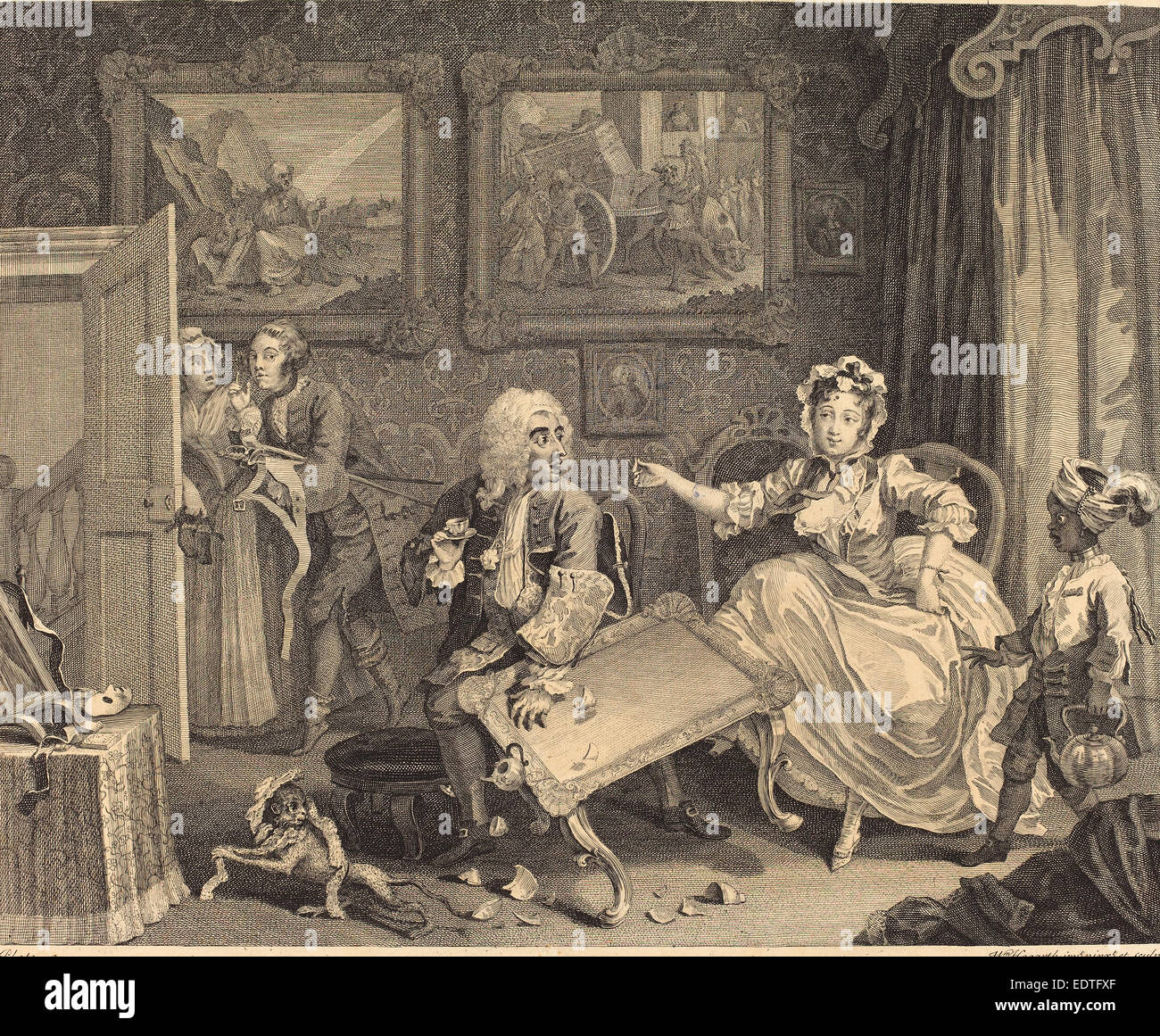 William Hogarth (English, 1697 - 1764), A Harlot's Progress: pl.2, 1732 ...