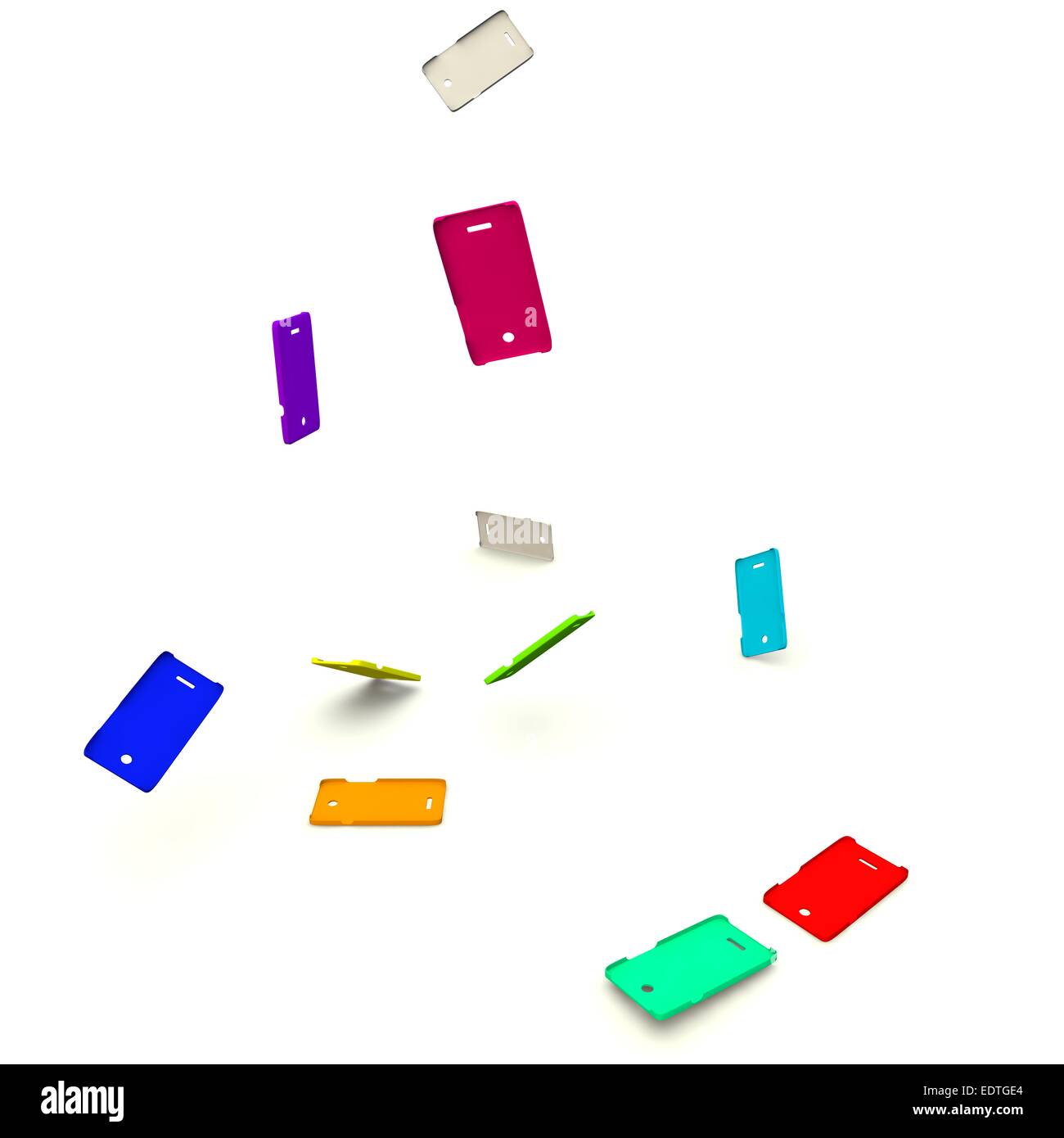 Colored plastic covers for your phone Stock Photo - Alamy