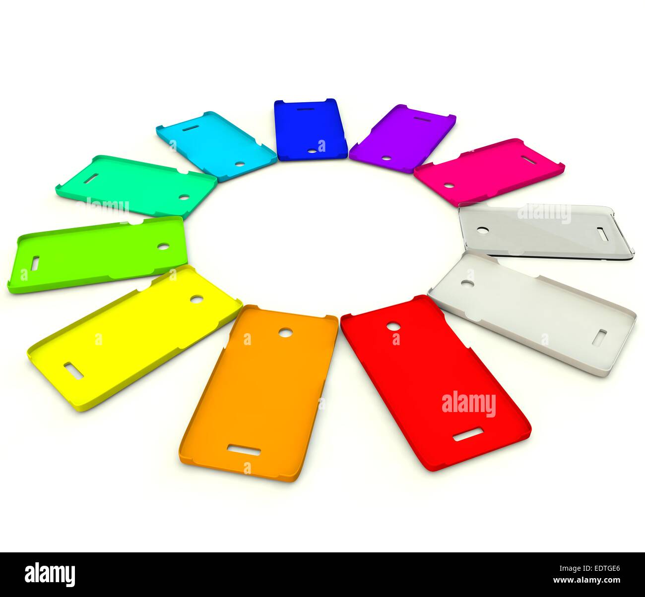 Colored plastic covers for your phone Stock Photo - Alamy