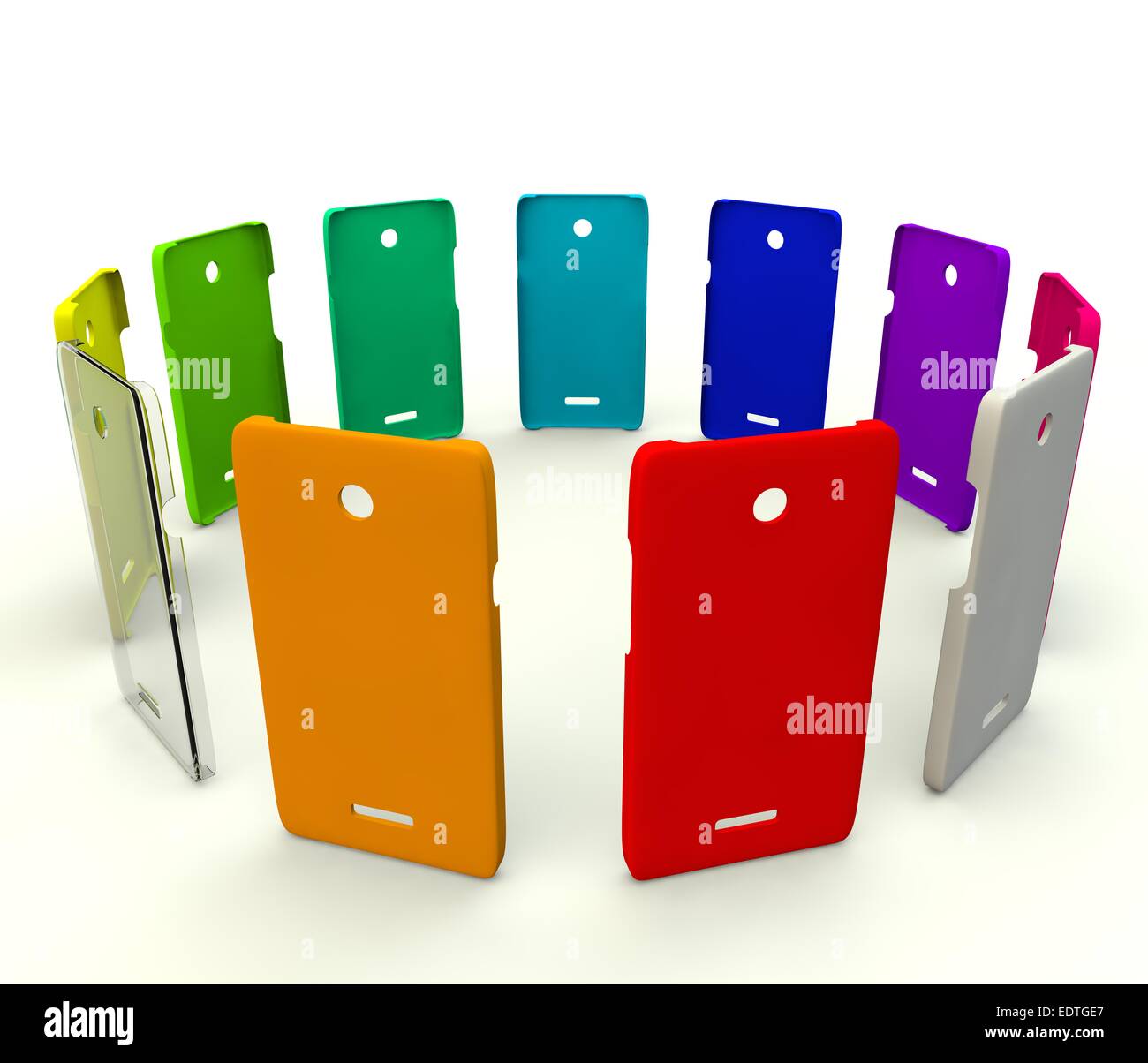 Colored plastic covers for your phone Stock Photo - Alamy