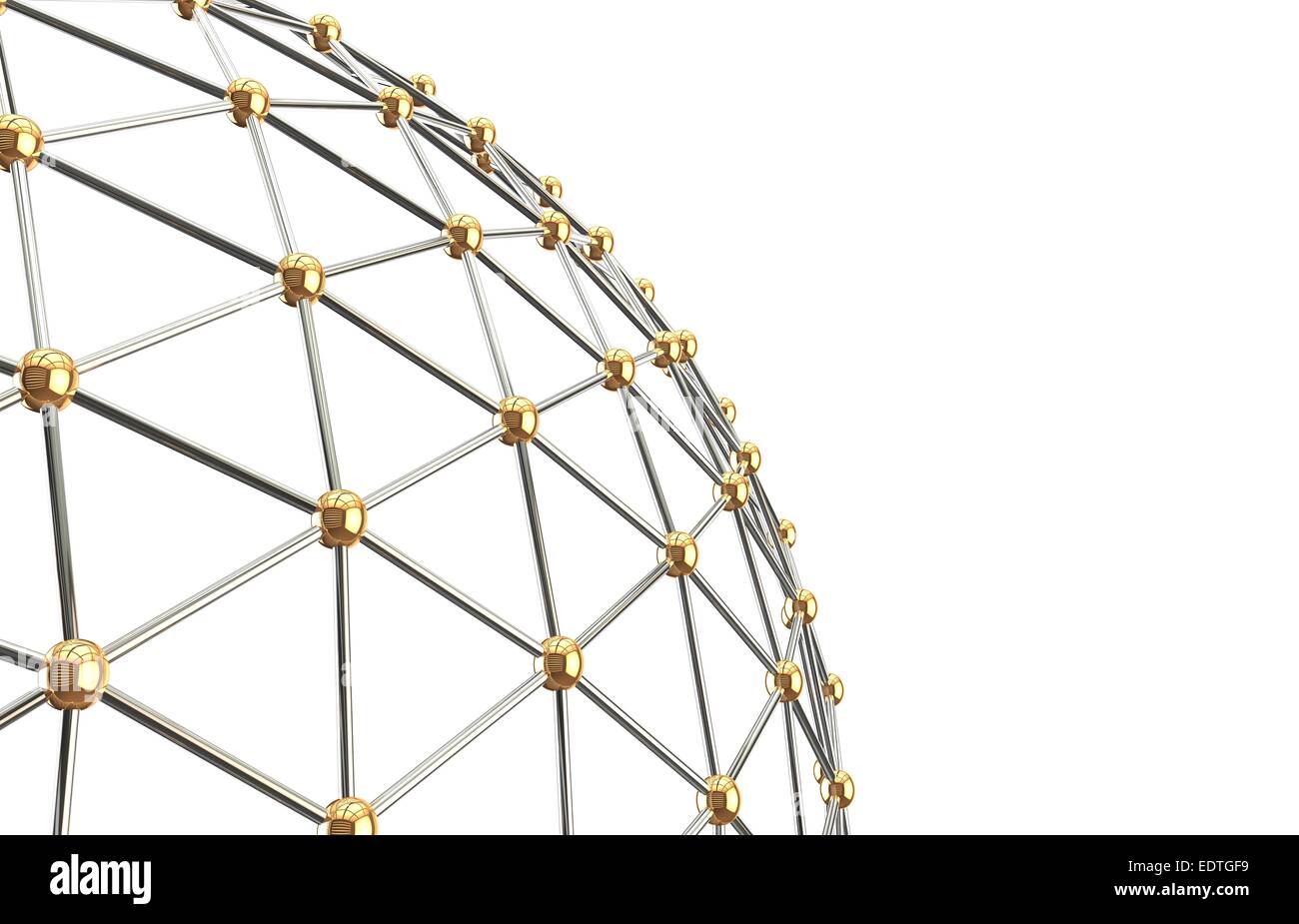 Abstract sphere of connecting the dots with lines Stock Photo - Alamy