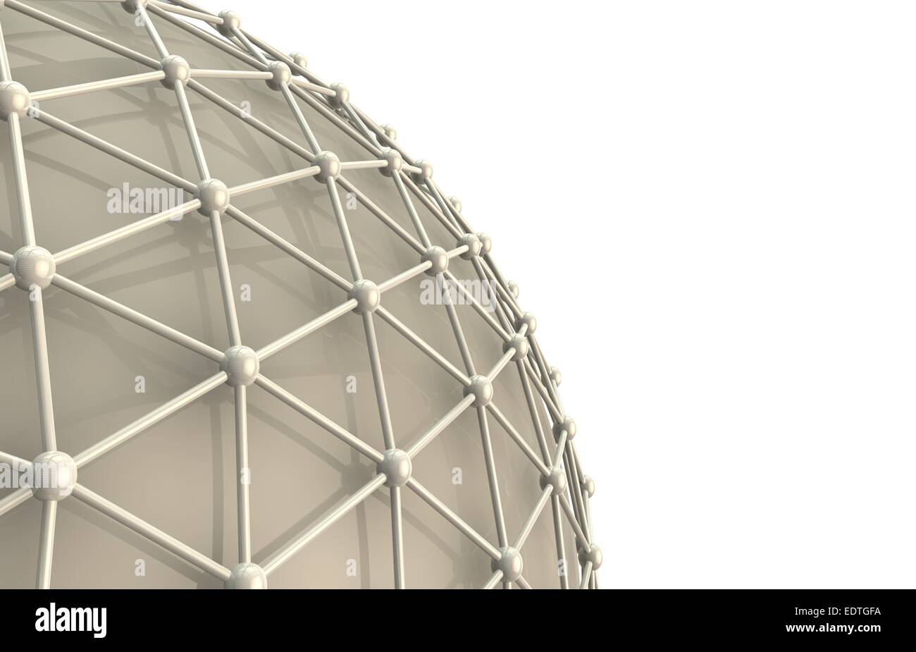Abstract sphere of connecting the dots with lines Stock Photo - Alamy
