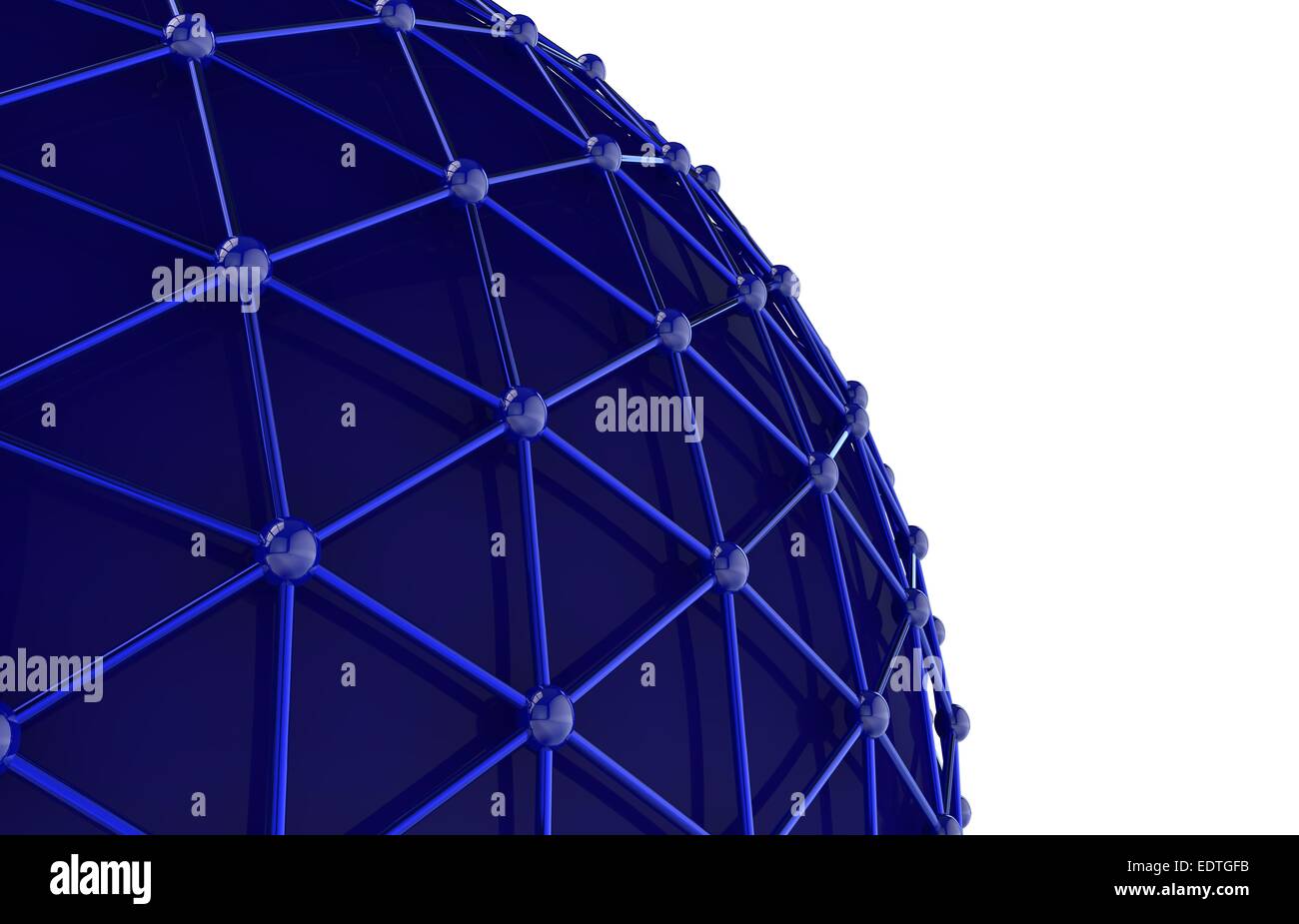 Abstract sphere of connecting the dots with lines Stock Photo - Alamy