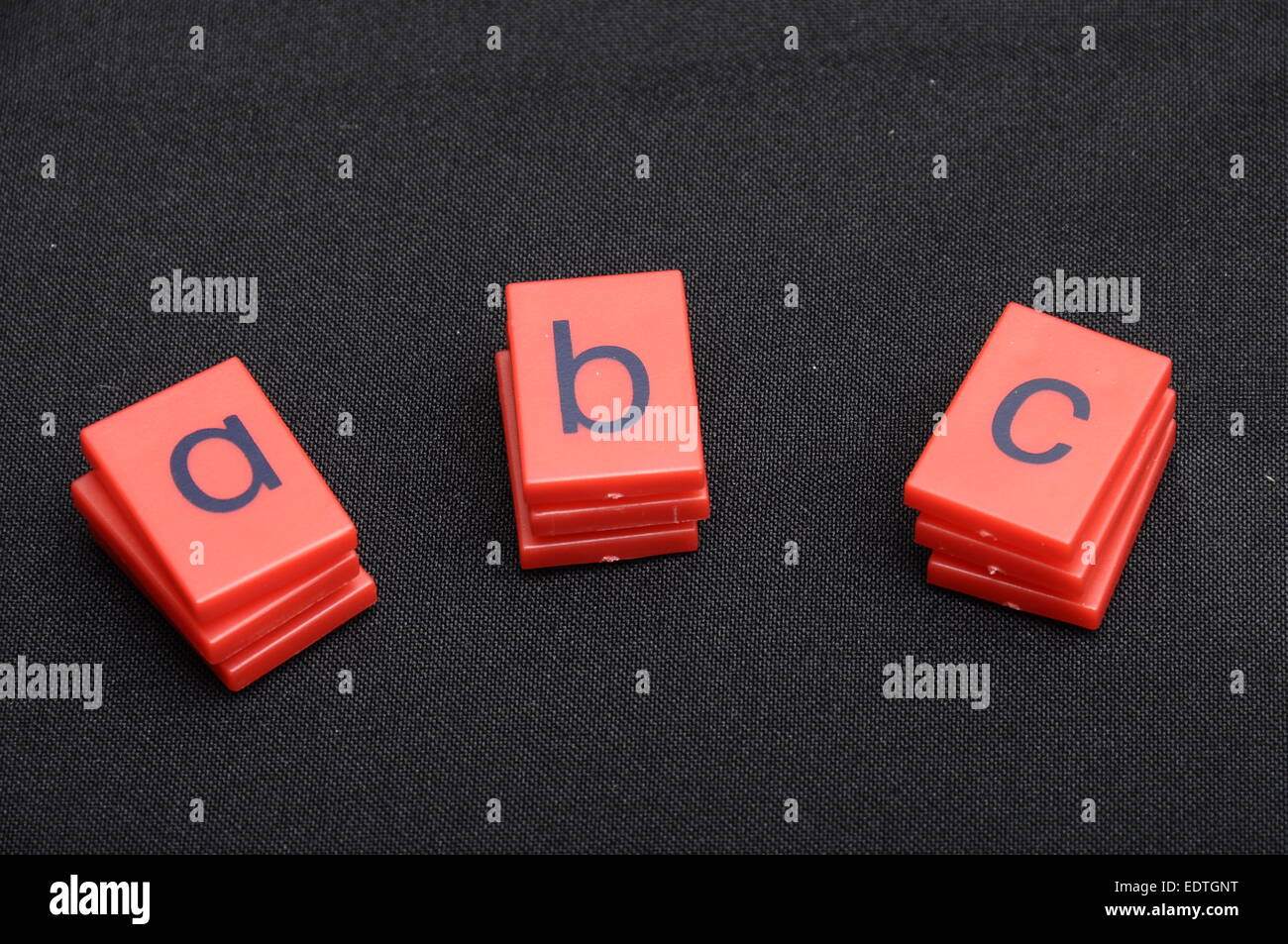 Colored plastic letters of alphabet with focus on ABC Stock Photo - Alamy